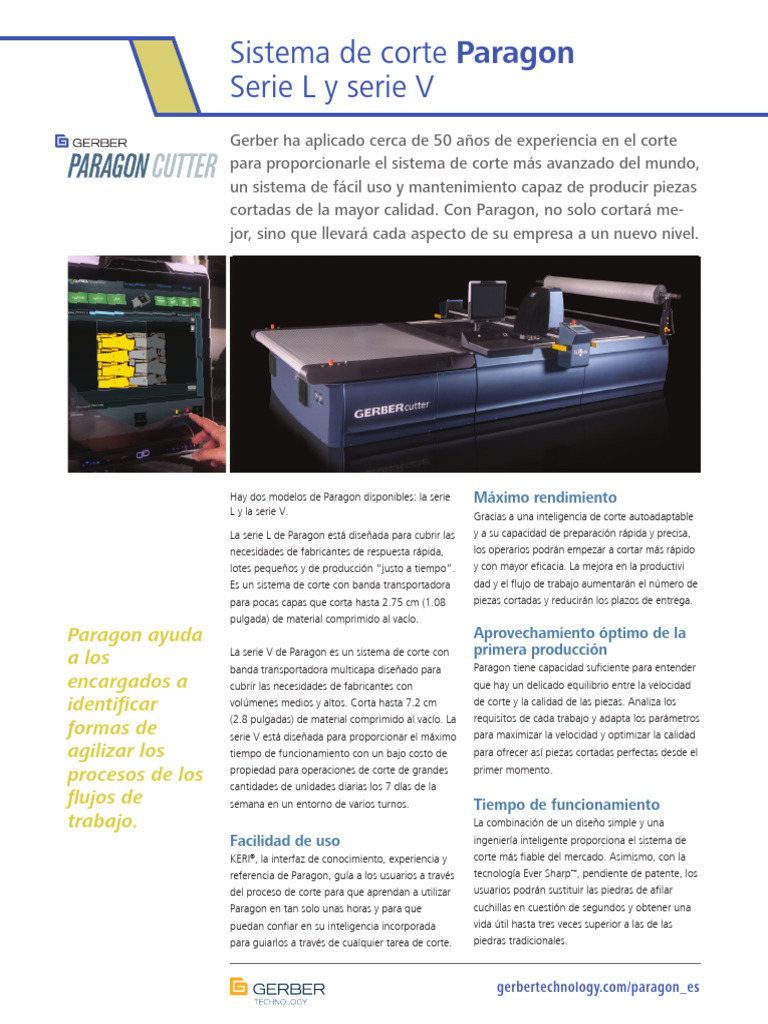 Paragón Brochure- Cortadora. | PDF