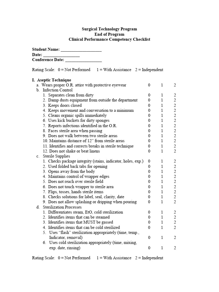 ClinComp EndofPro CHKLST | PDF