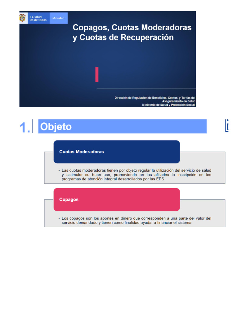Copagos, Cuotas Moderadoras en Salud Colombia | PDF