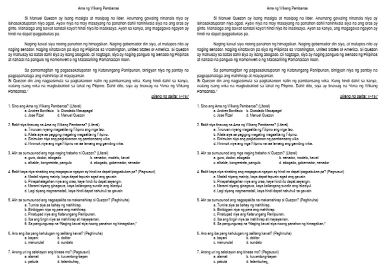 PEBRERO Ama NG Wikang Pambansa | PDF