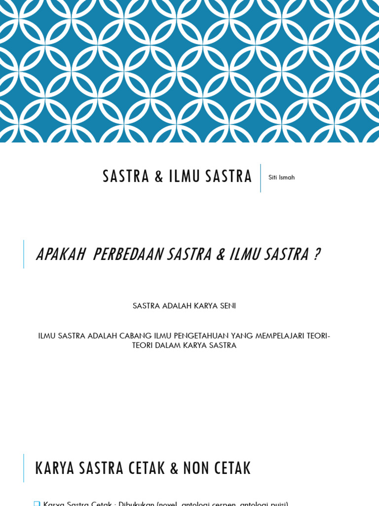 Sastra & Ilmu Sastra | PDF