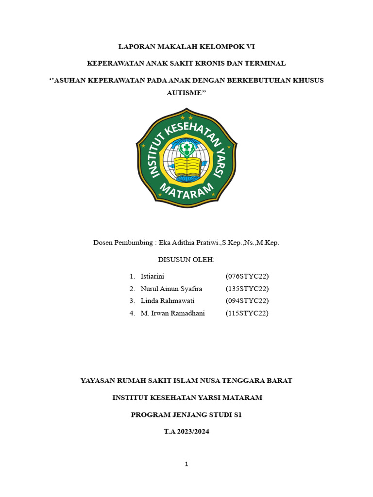 Revisi-Lp Autisme Buk Eka V | PDF