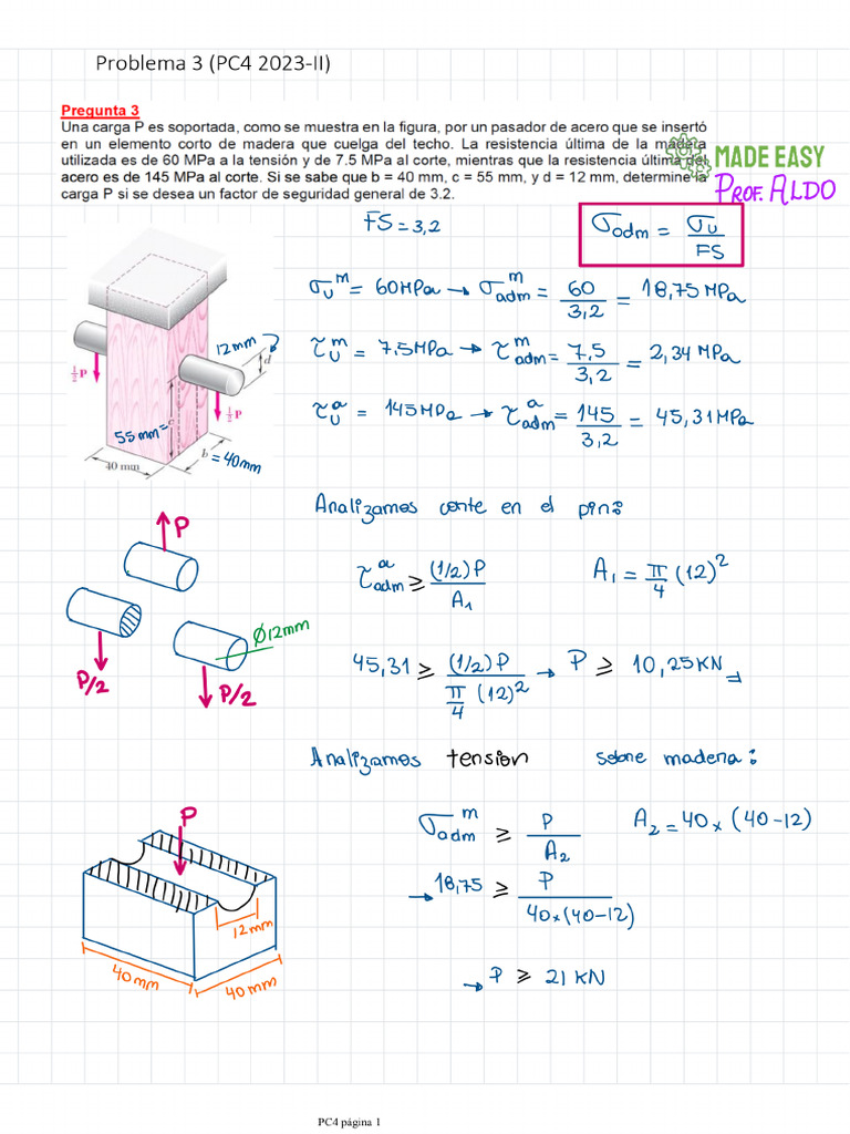 Problema 3 (PC4 2023-II) | PDF