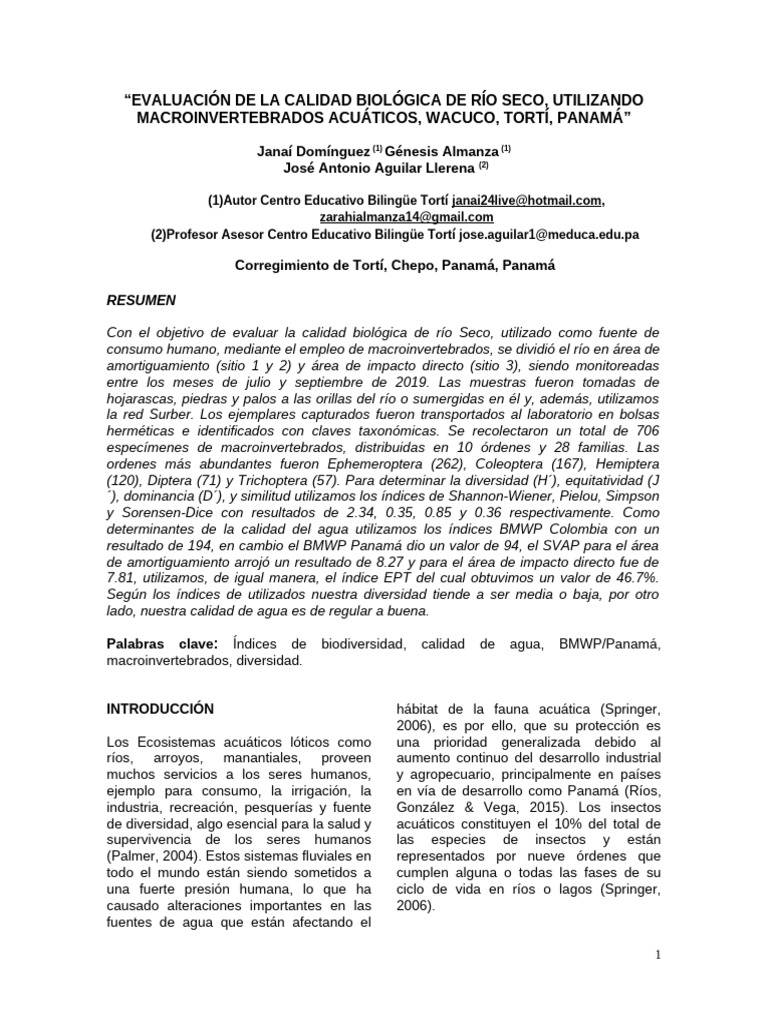 Formato PAPER para Proyecto de Investigación. Evaluación Interna | PDF