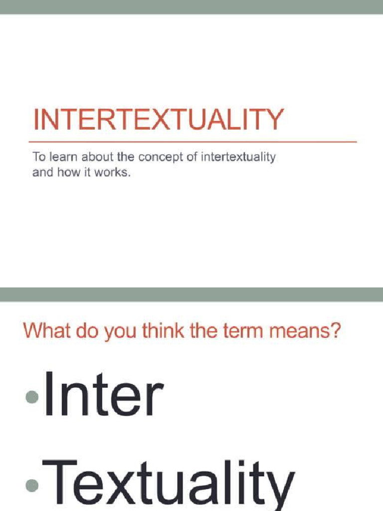 Group 3 Intertextuality | PDF