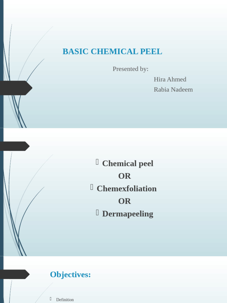 Basic Chemical Peel Presentation | PDF