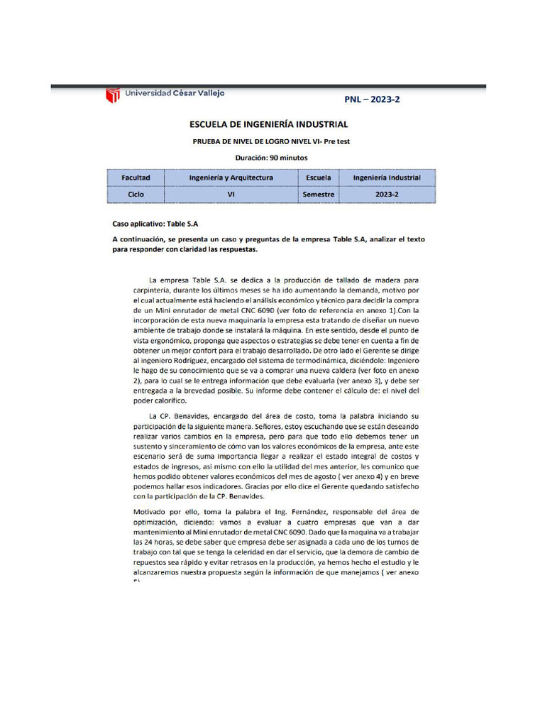 Examen de Nivel Del Logro. | PDF