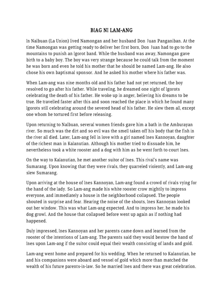 Biag Ni Lam Ang | PDF