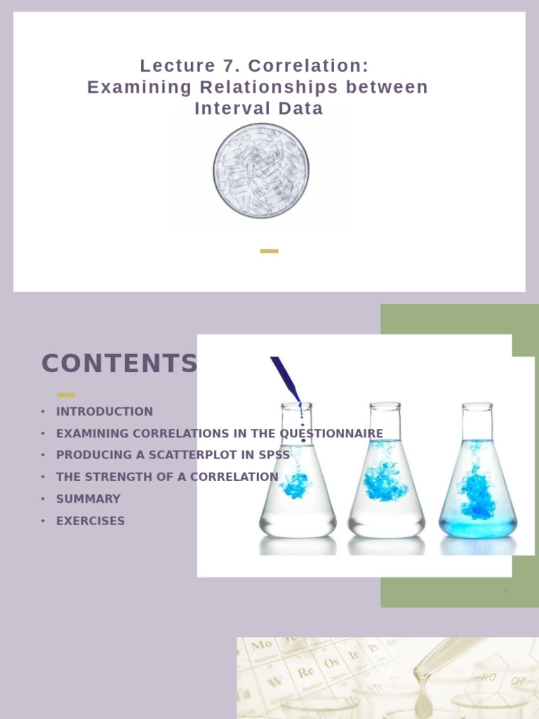 Lecture 7. Correlation Examining Relationships Between Interval Data | PDF