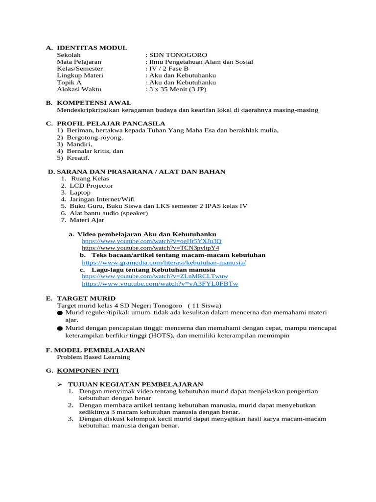 Identitas Modul | PDF