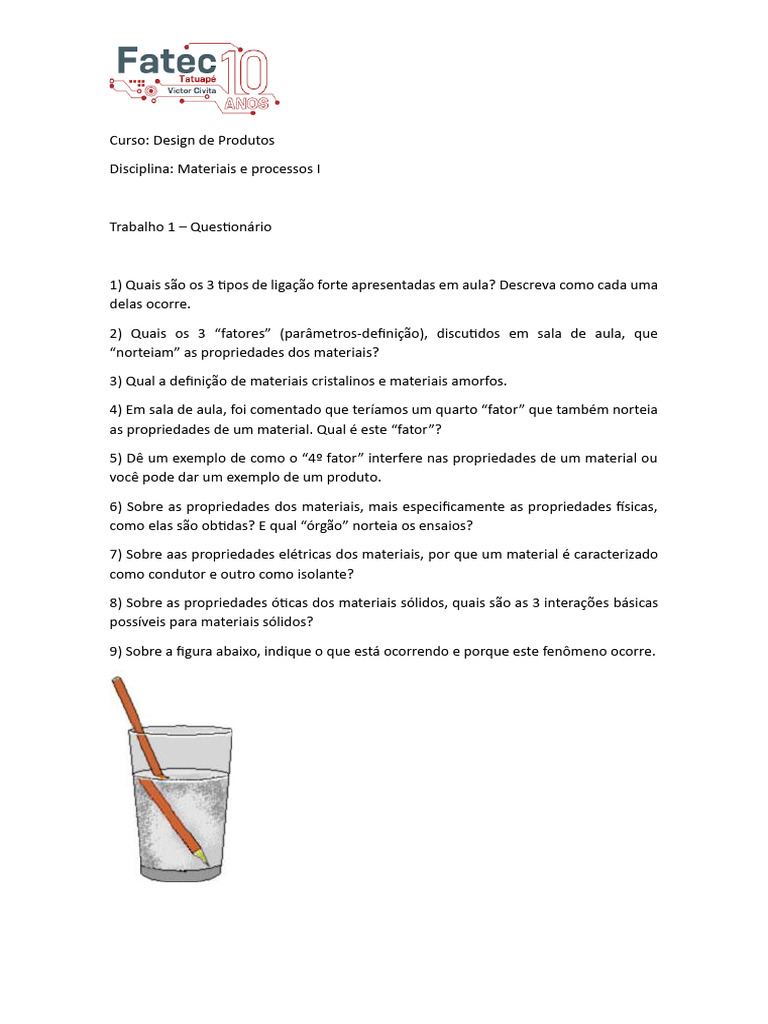 Trabalho 1 individual | PDF