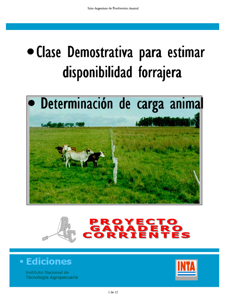 Determinación para Disponibilidad de Forraje | PDF