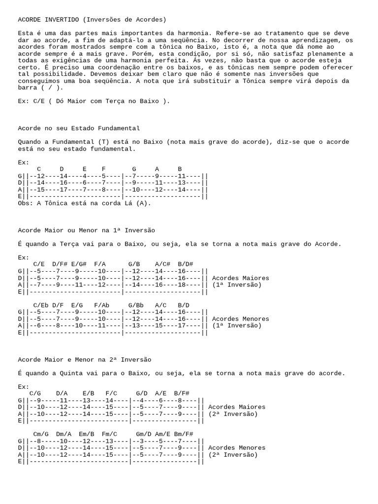ACORDE INVERTIDO | PDF