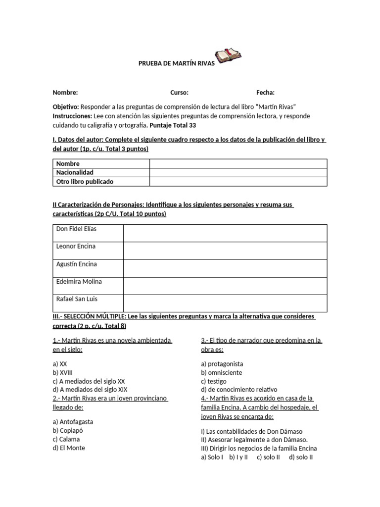 PRUEBA DE MARTÍN RIVAS | PDF