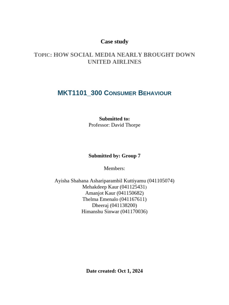 Case study - United Airlines | PDF