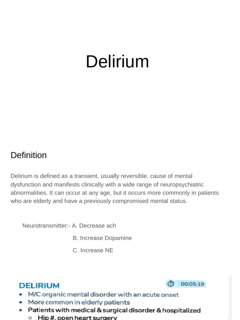 Delirium | PDF