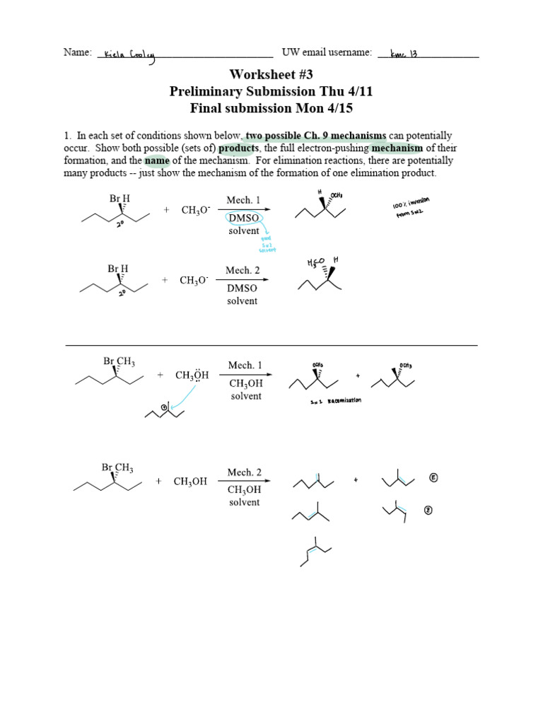 Worksheet #3 Preliminary Submission Thu 4/11 Final Submission Mon 4/15 ...