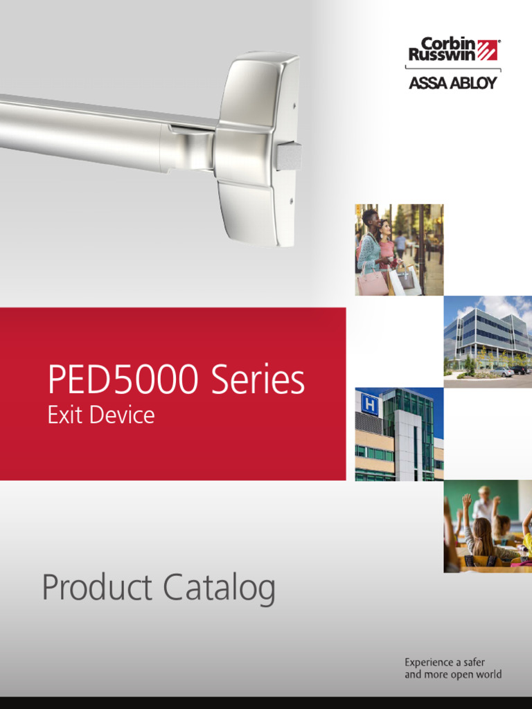 Corbin Russwin PED5000 Series Exit Device Catalog | PDF