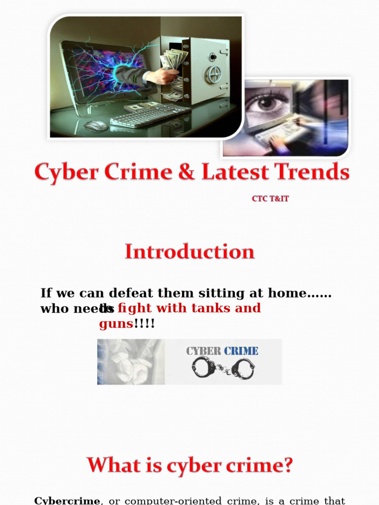 Introduction to cyber crime | PDF