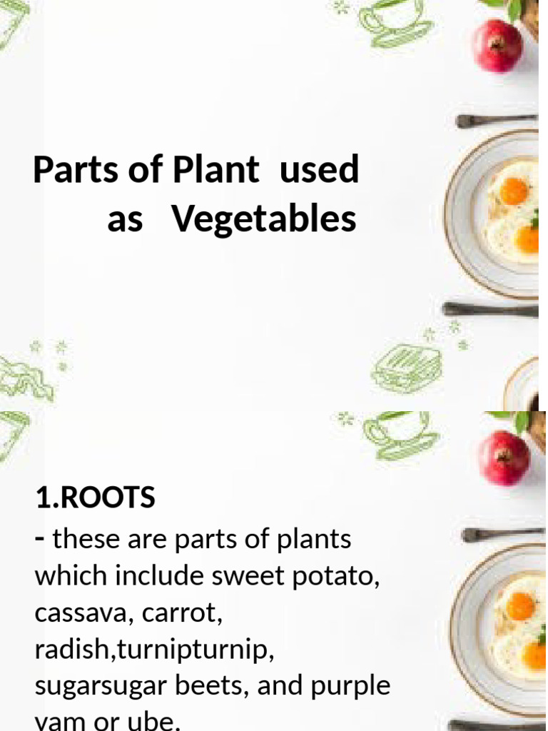 Edible Plant Parts: Vegetables Guide | PDF
