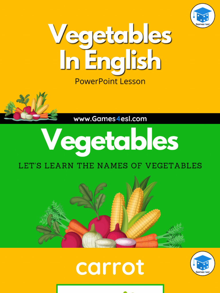 Vegetables in English | PDF