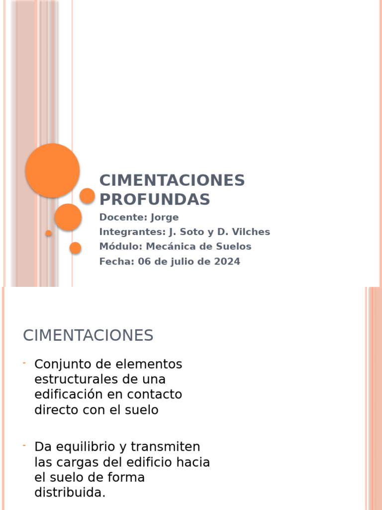 Cimentaciones Profundas | PDF