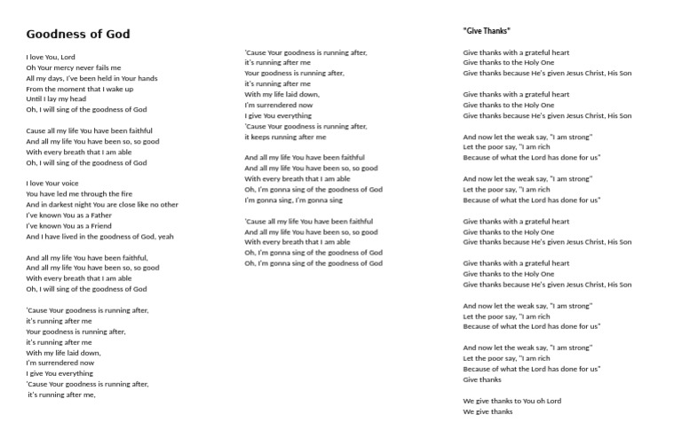 Goodness of God | PDF | God In Christianity | Christian Belief And Doctrine