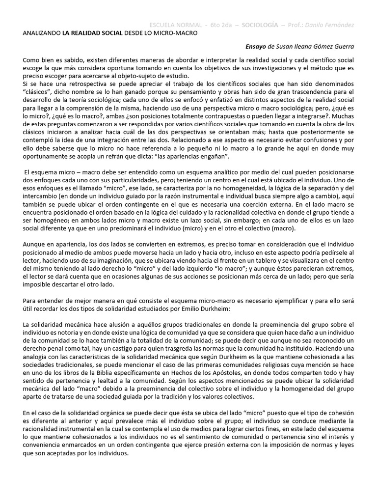 Micro y Macro Socio-1 | PDF | Sociología | Teoría