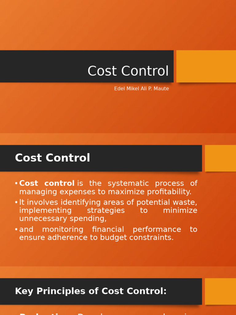 Cost Control Chapter 1 Purchasing | PDF