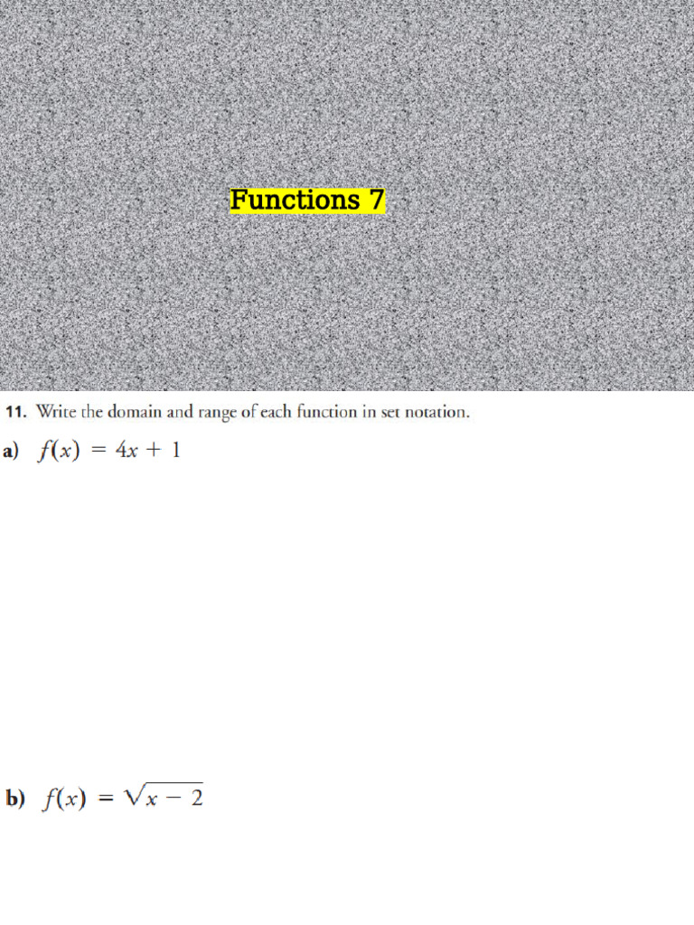 Functions 7 | PDF