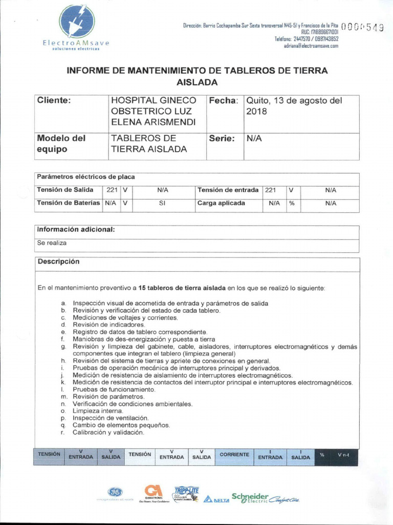 Informe Tecnico Ejemplo | PDF