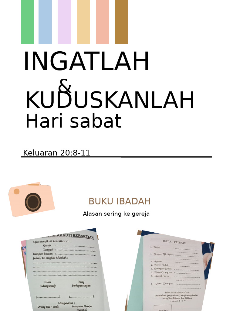 Ingatlah Dan Kuduskanlah Hari Sabat | PDF