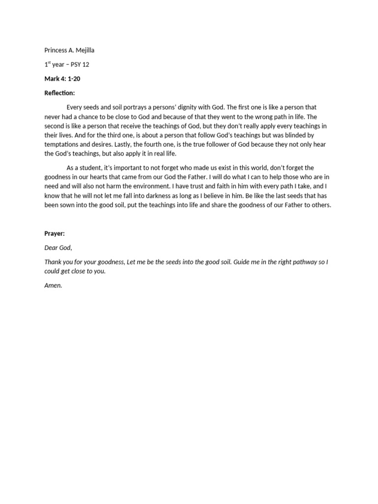 NSTP Gospel Reflection | PDF