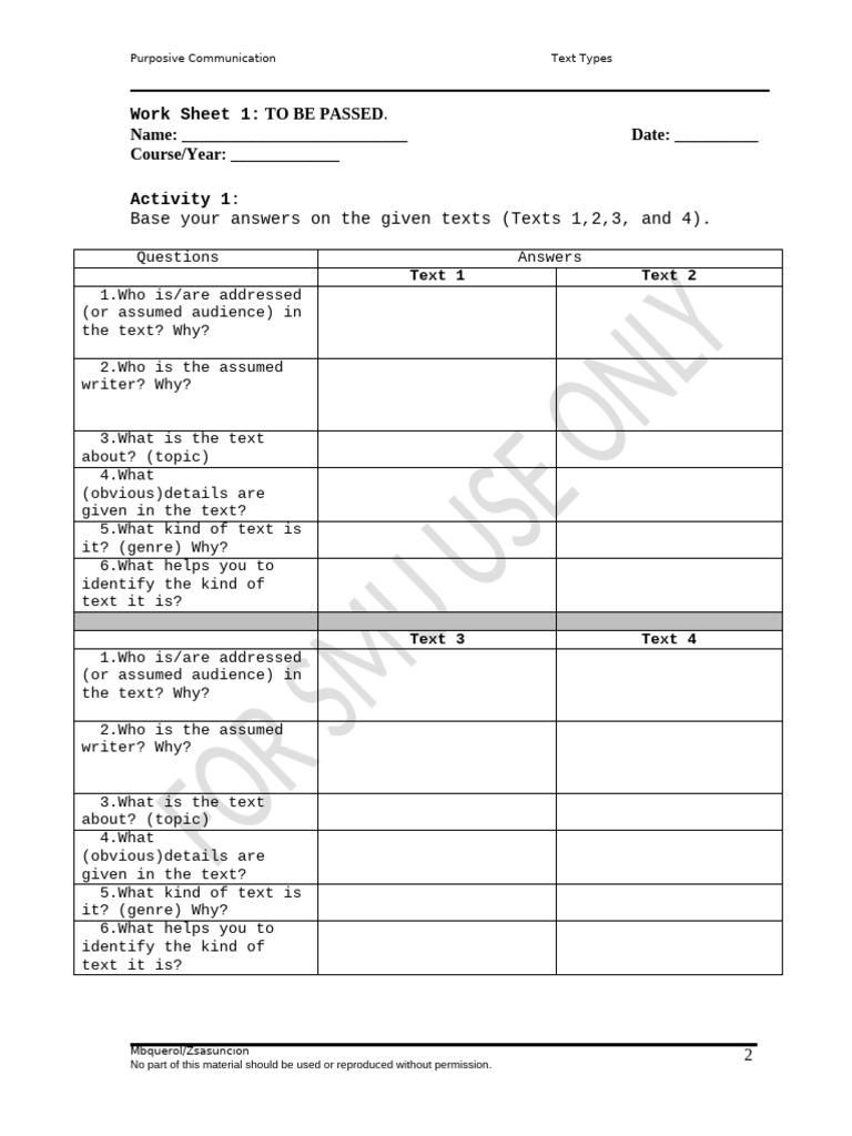 4 Exploring Text Types and Texts of Different Cultures TASKS | PDF