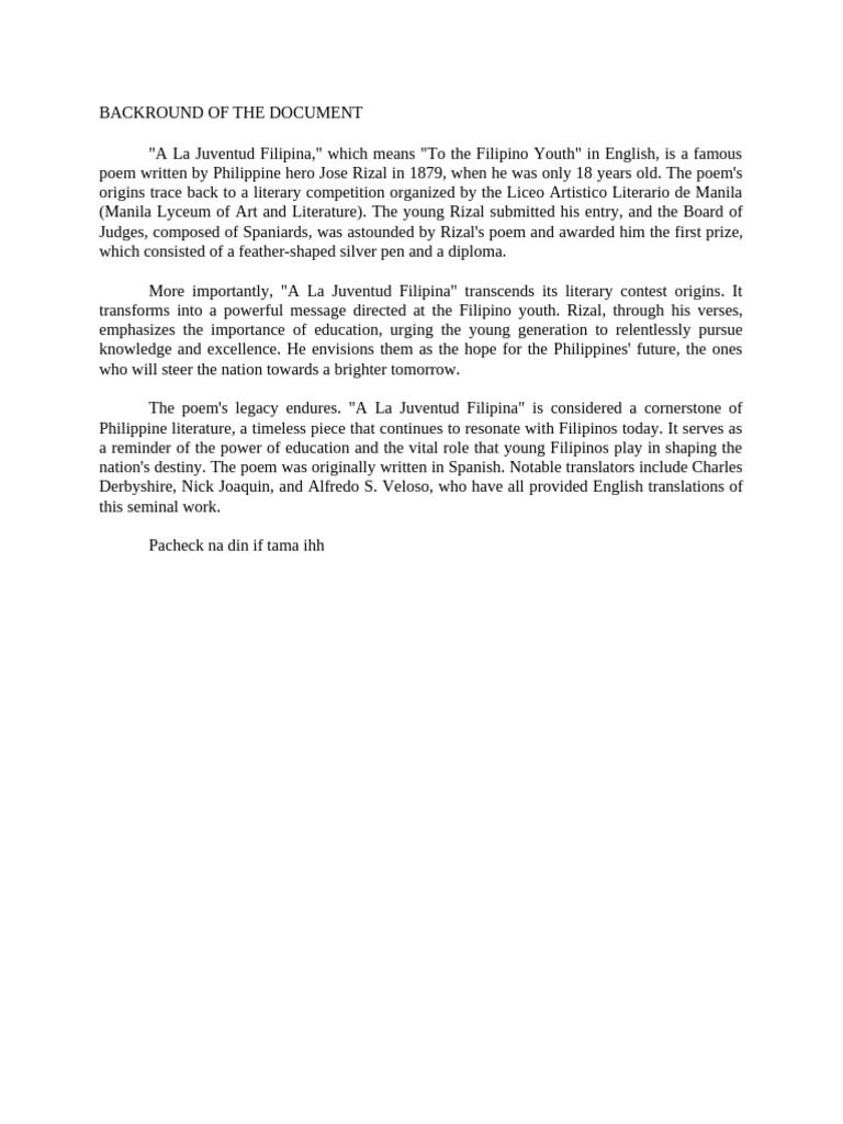 Backround of The Document | PDF
