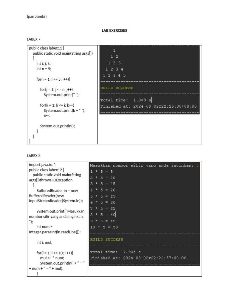 Lab Exercises 3.0 | PDF