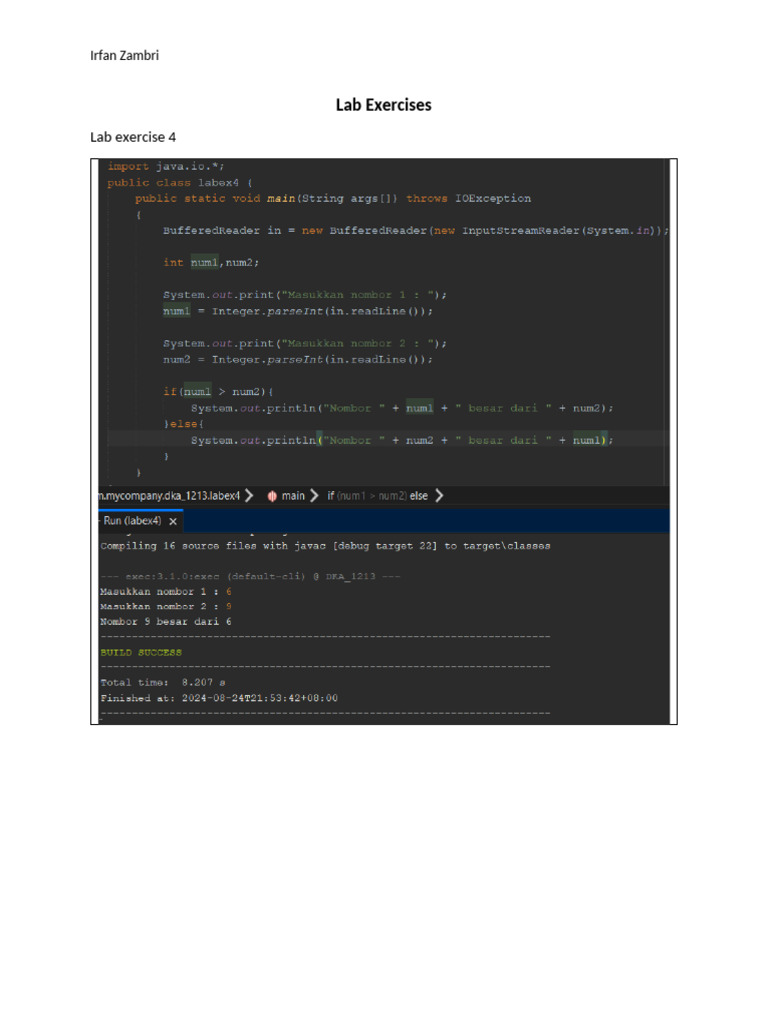 Lab Exercises 2.0 | PDF