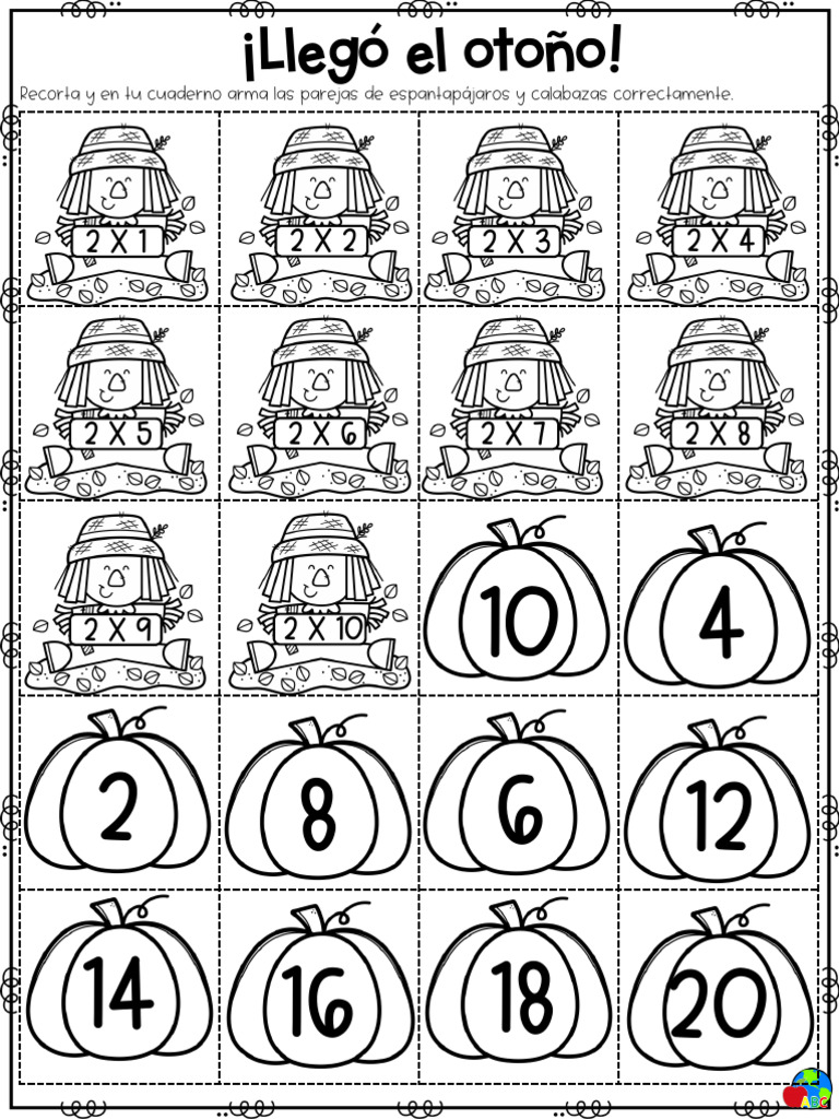 Tablas de Multiplicar Otoño | PDF
