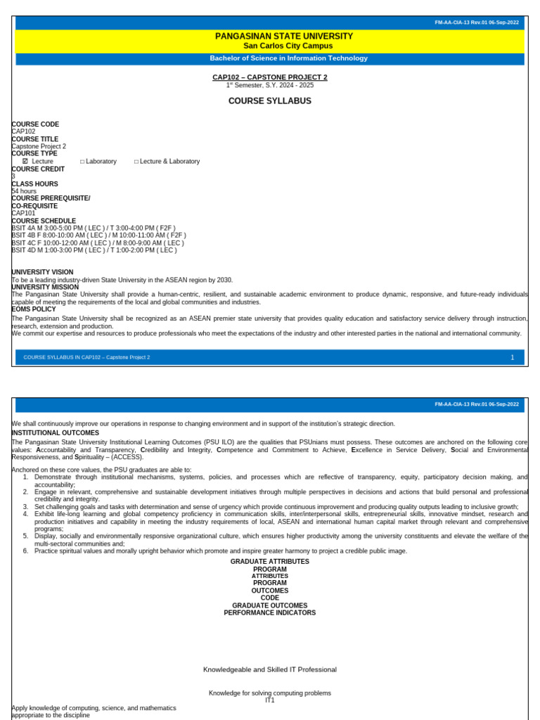 CAP102-Capstone-Project-2_Syllabus-Final | PDF