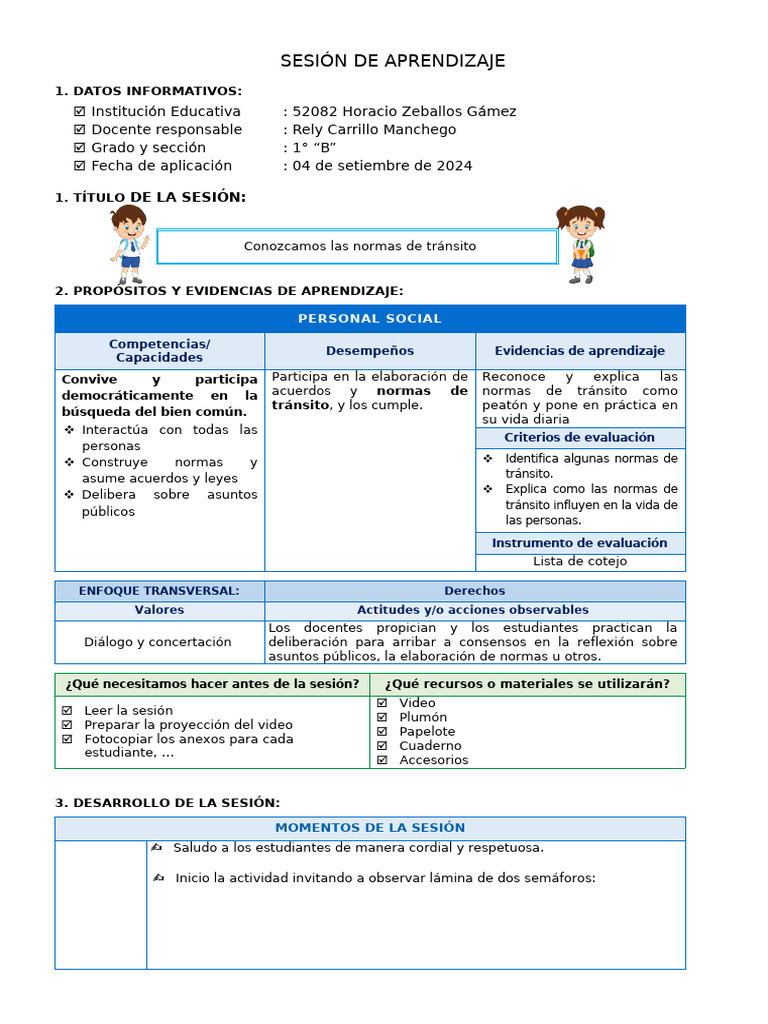 2 Sesiones de Aprendizaje EDA VII Semana 1 Editora Quipus Peru | PDF