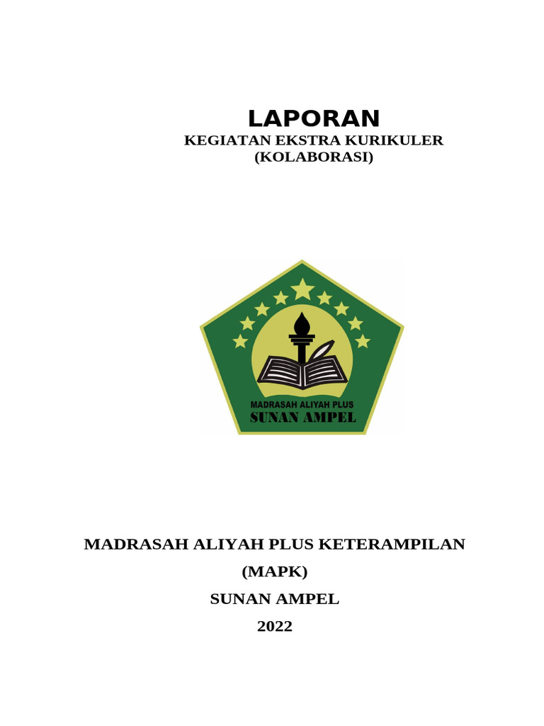 Laporan Kegiatan Partisipasi Kolaborasi Siswa Dalam Kegiatan Ekstrakurikuler New | PDF