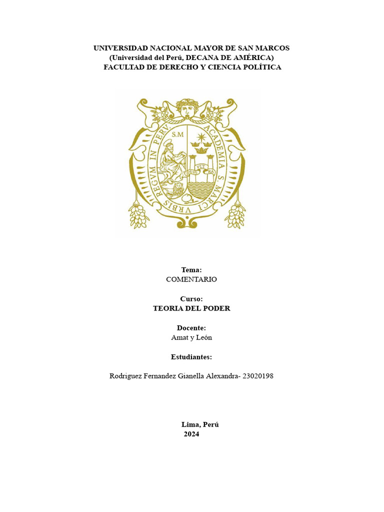 Teoria Del Poder - Analisis | PDF