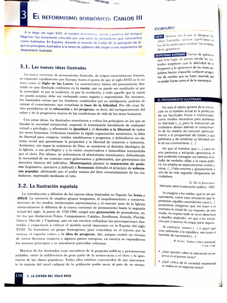 El Reformismo Borbónico Carlos III | PDF