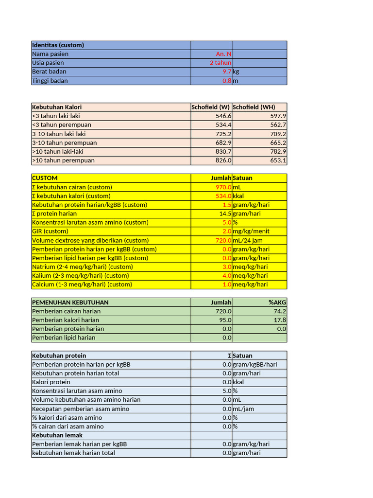 Nutrition Calculator V3 | PDF
