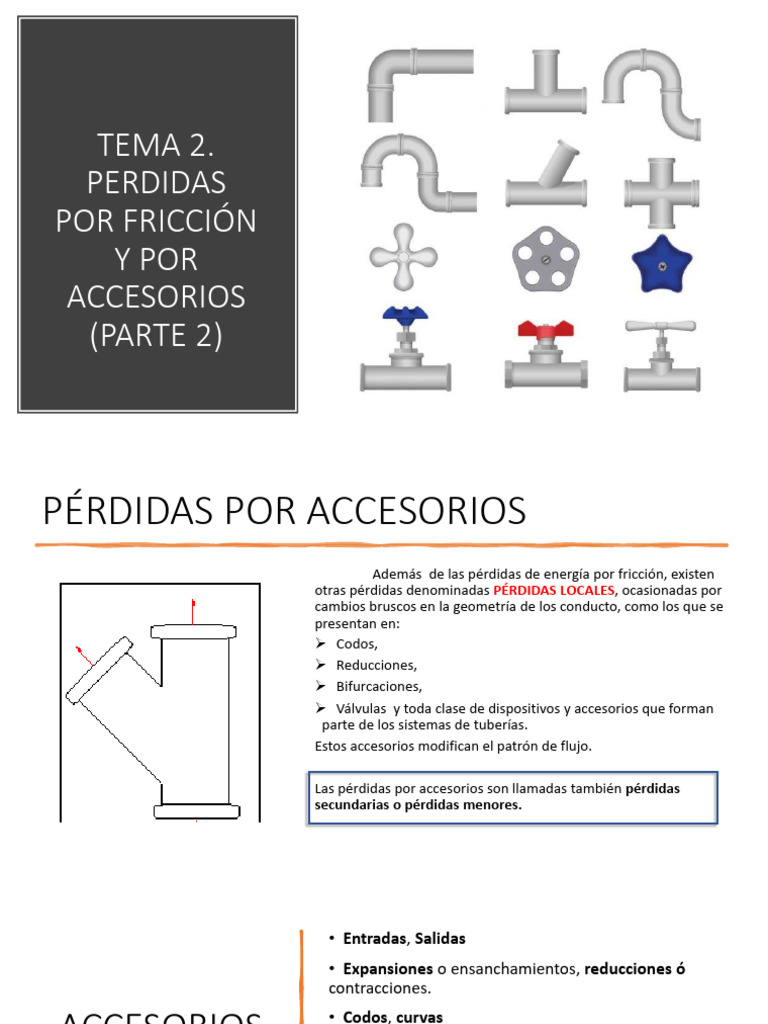 2_2_PÉRDIDAS POR FRICCIÓN Y POR ACCESORIOS | PDF