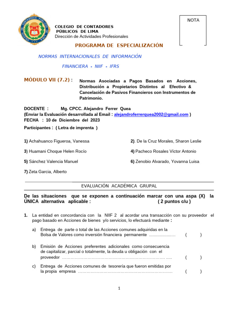 2023-2-M-Vii - (7-2) - 10-Dic Ccpl-Evaluac-Acad-Grs-2-Final | PDF