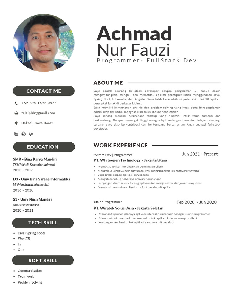 CV-Portofolio FullStack Dev 2024 | PDF