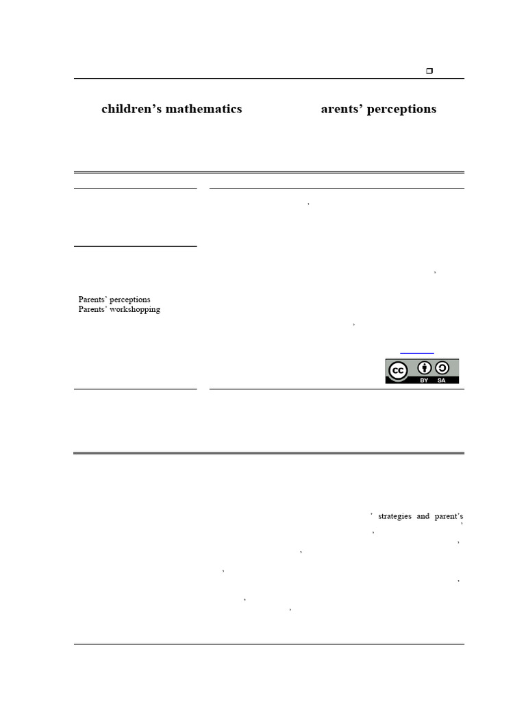 Workshop Training To Facilitate Parental Involvement in Their Children ...