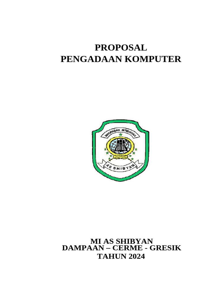 PROPOSAL - PENGADAAN - KOMPUTER - MIASSHIBYAN Cak Nuri | PDF
