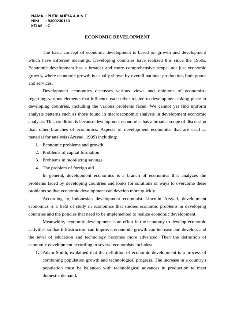 Economic Development | PDF